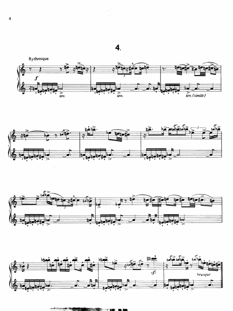 BOULEZ - 12 Notations For Piano - 4-7 PDF | PDF