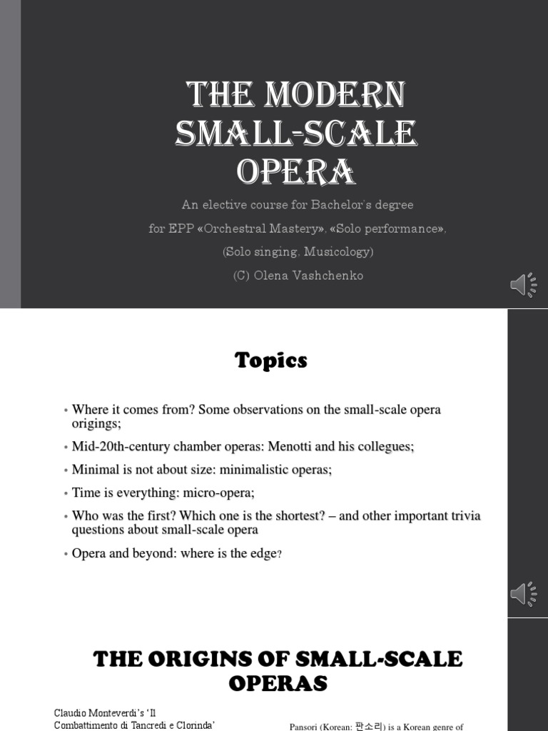 Modern Small-Scale Opera Insights | PDF