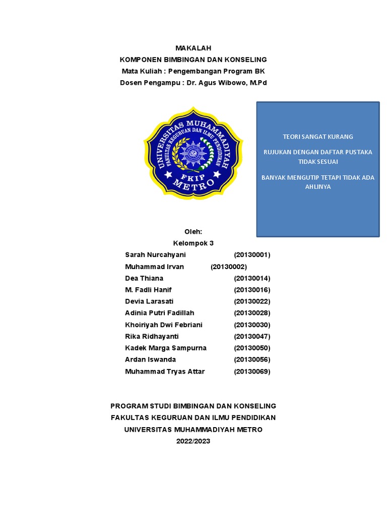 Makalah KLP 3 Pengembangan Program BK-1 | PDF