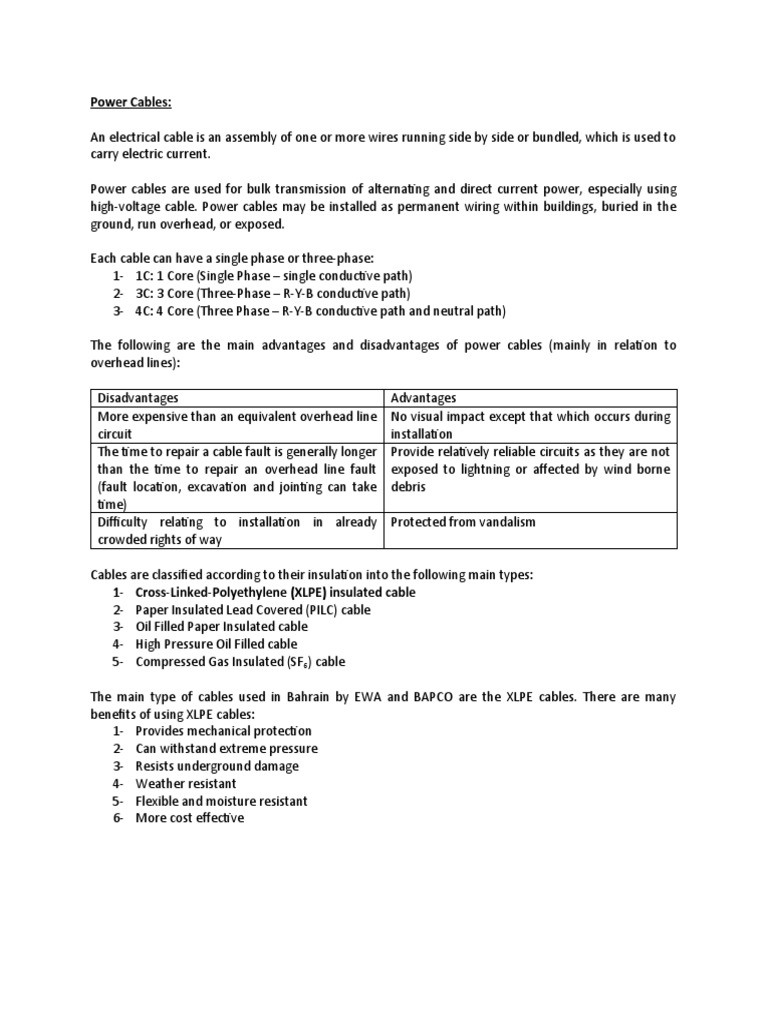 An In-Depth Look at Power Cables: Their Components, Types, and ...