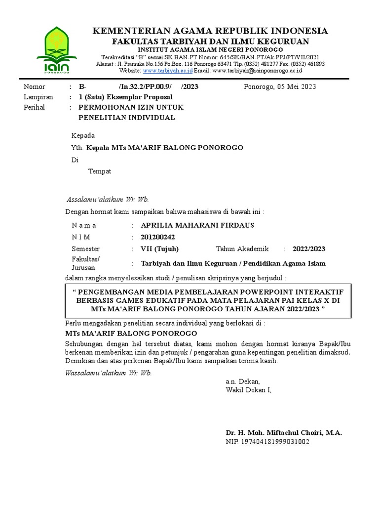 APRILIA MAHARANI FIRDAUS 05 Mei 2023 PDF | PDF