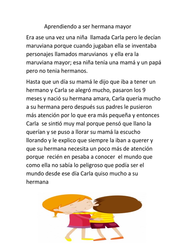 Aprendiendo a ser hermana mayor | PDF