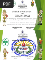 BSP-GSP Best Camp Gate Certificate | PDF