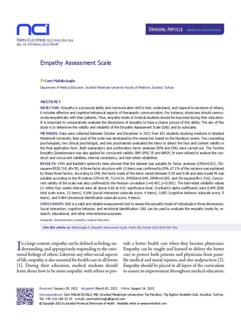 Nci 55649 Research - Article Malakcioglu PDF | PDF