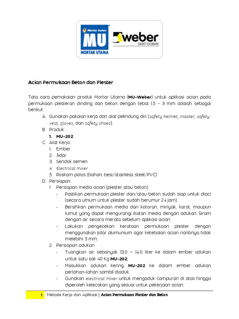 Acian Beton MU-202 | PDF