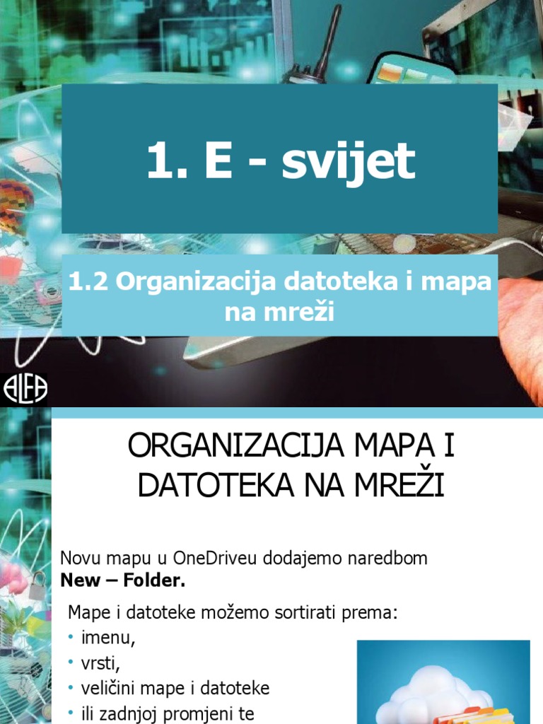 1.2 Organizacija Datoteka I Mapa Na Mreži | PDF