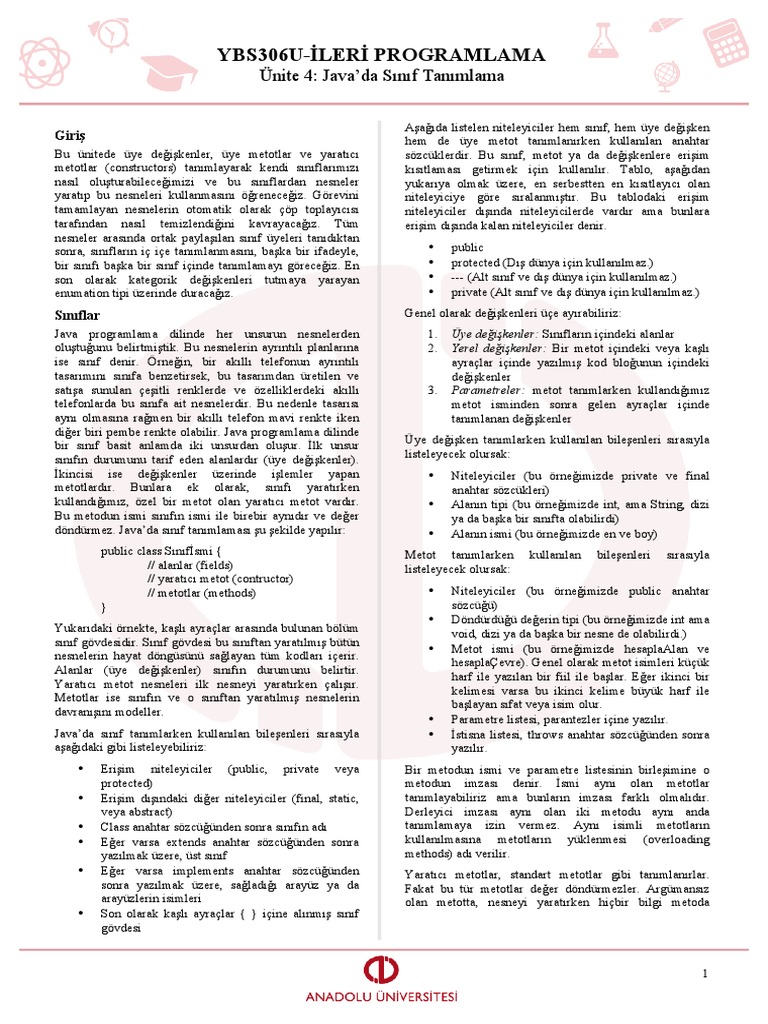 Ileri Programlamaünite4 PDF | PDF