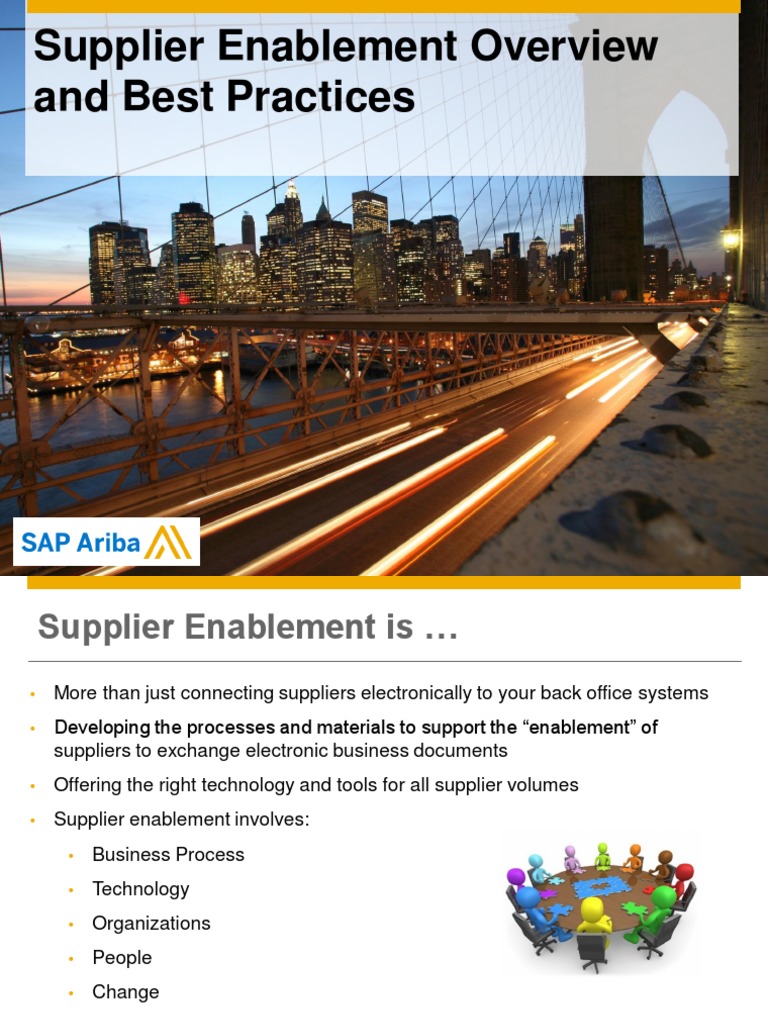 Supplier Enablement PDF | PDF