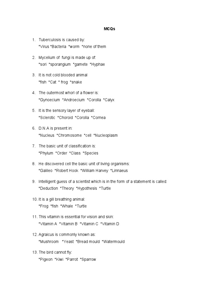 Biology Mcqs | PDF