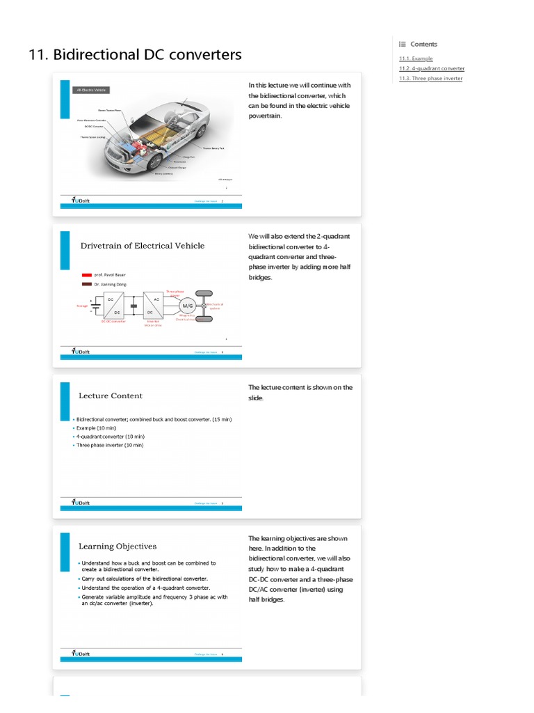 Bidirectional DC Converters - EE2E11 Electrical Energy Conversion PDF | PDF