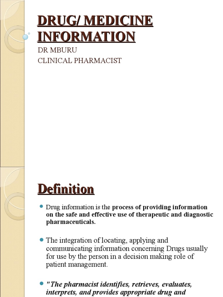 Drug Infomation | PDF