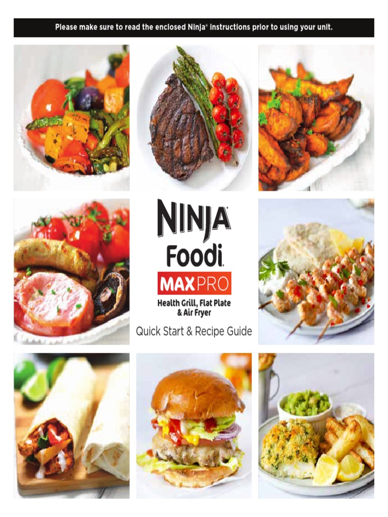 Ninja Foodi MaxPro Health Grill Quick Start & Recipe Guide | PDF