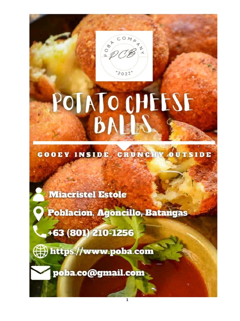 Potato Cheese Balls Business Plan | PDF
