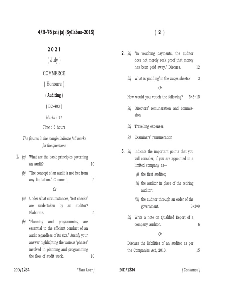 Bc 403 Auditing Syllabus 2015 Pdf Pdf Audit Business 