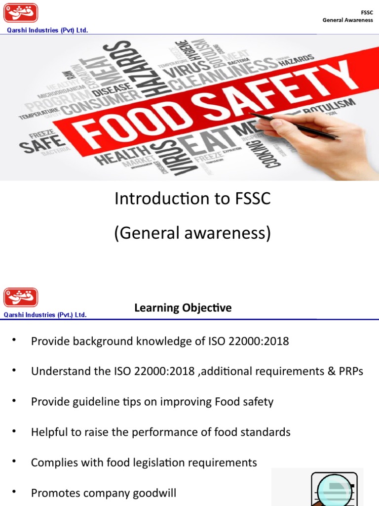 FSSC Presentation (General Awarness) 12-11-2020 | PDF | Food Safety ...