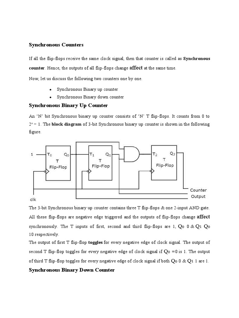 Synchronous Counters | PDF