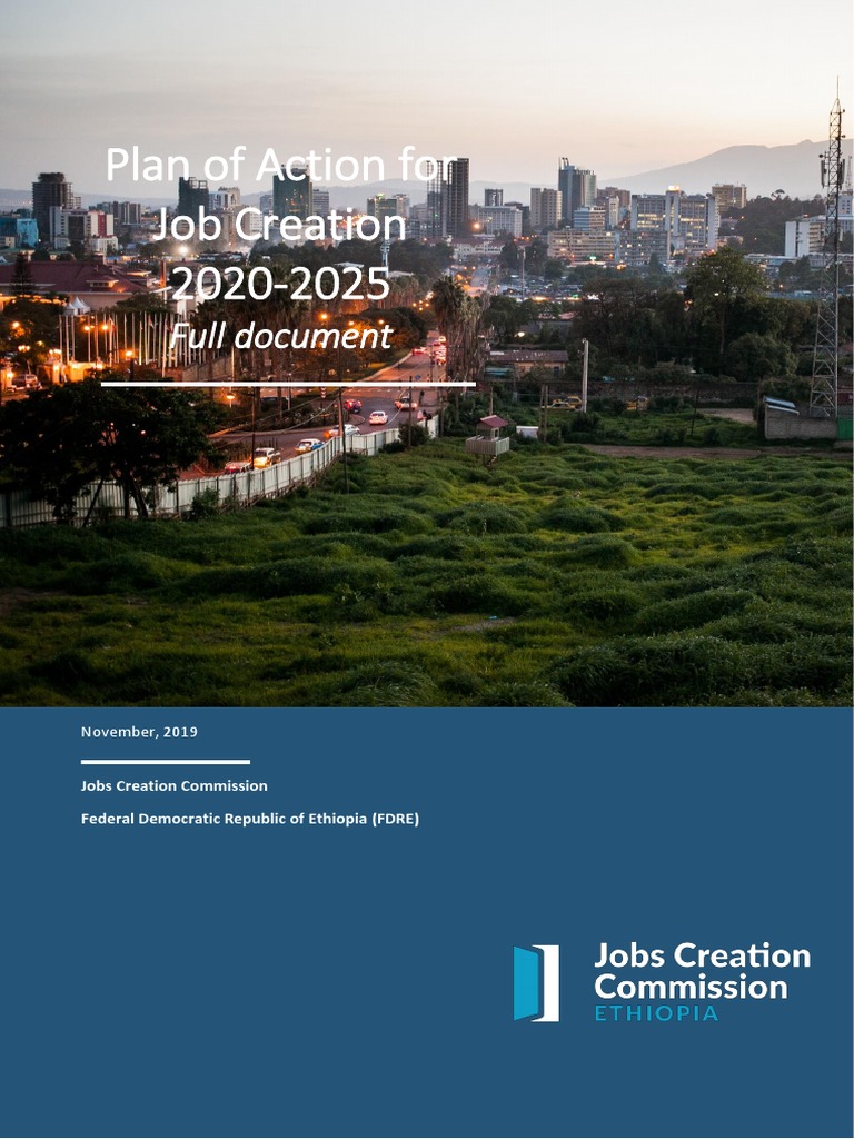 Ethiopia Job Creation Plan 2020-2025 | PDF