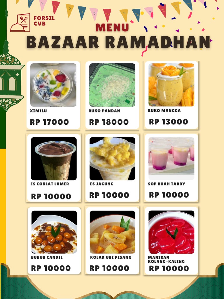 Menu Ramadhan Bazaar PDF | PDF