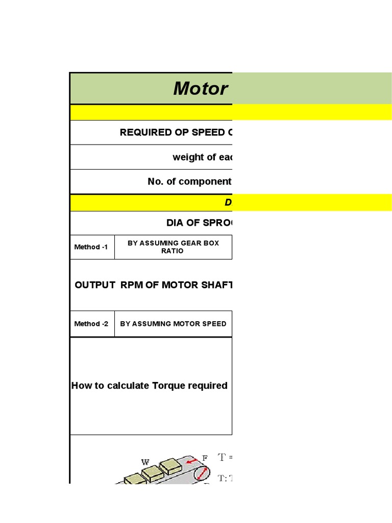 Motor Gear Box Selection | PDF | Torque | Gear
