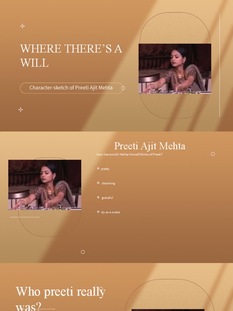 Character Sketch of Preeti Ajit Mehta Harsha Pujari IBM 21 | PDF