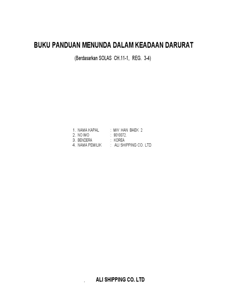 Panduan Menunda Darurat Kapal | PDF