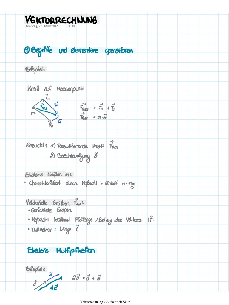 Vektorrechnung PDF | PDF