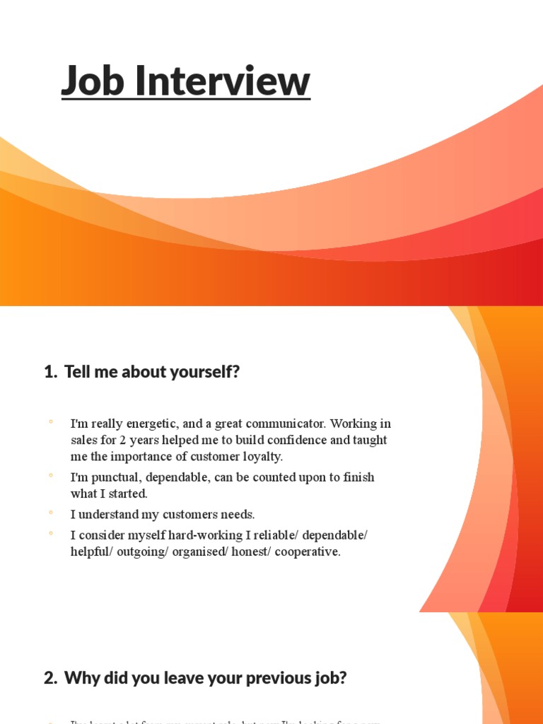 Job Interview Tips and Sample Answers | PDF
