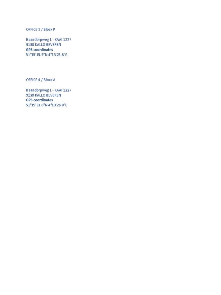 GPS Coordinates | PDF GPS Coordinates | PDF