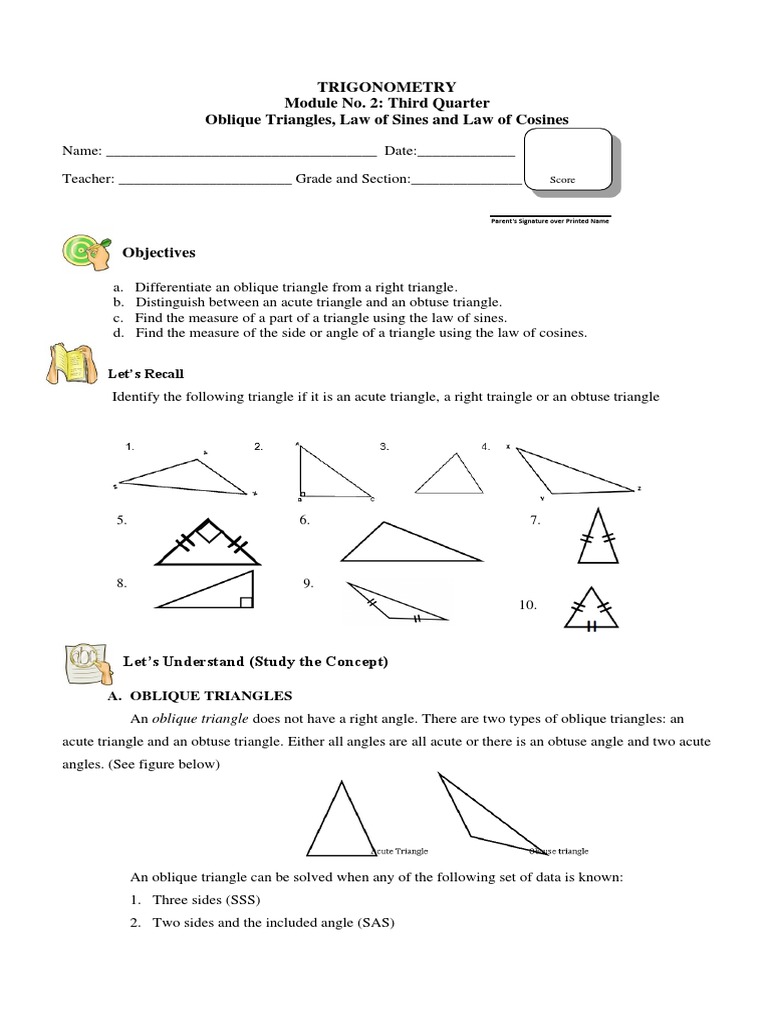 Q3 Module 2 Trigonometry | PDF