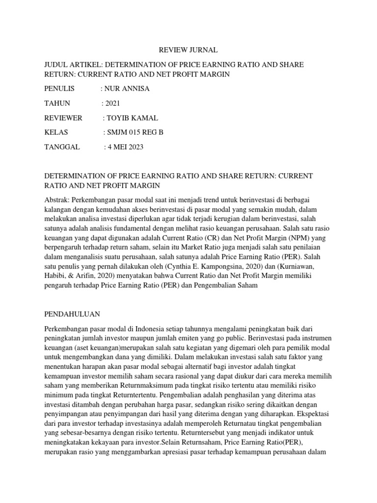 Tugas Review Jurnal PDF | PDF