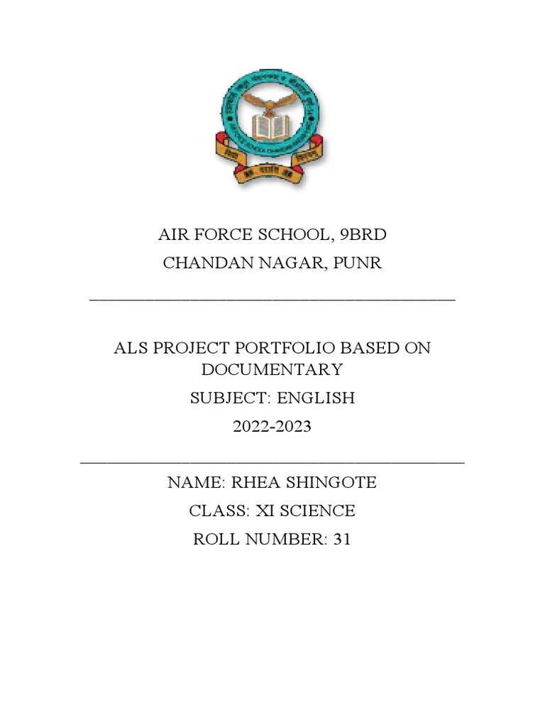 Rhea Shingote's English Project Completion | PDF