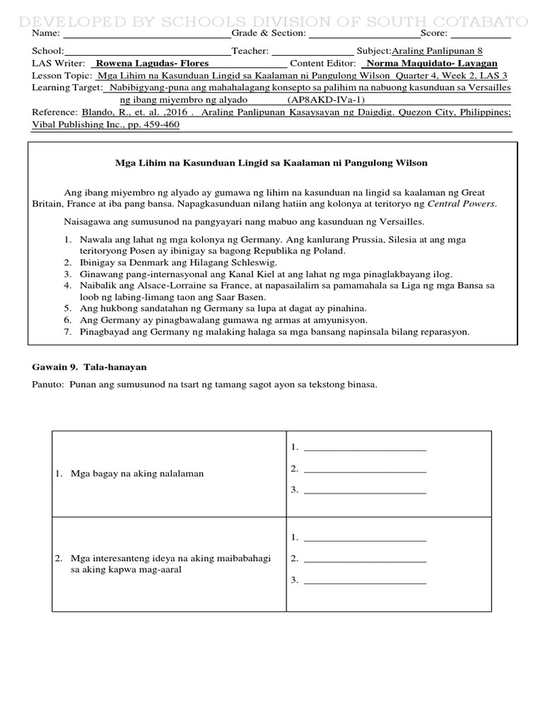 ARPAN 8 LAS-Quarter 4 Week2-Las-3 PDF | PDF