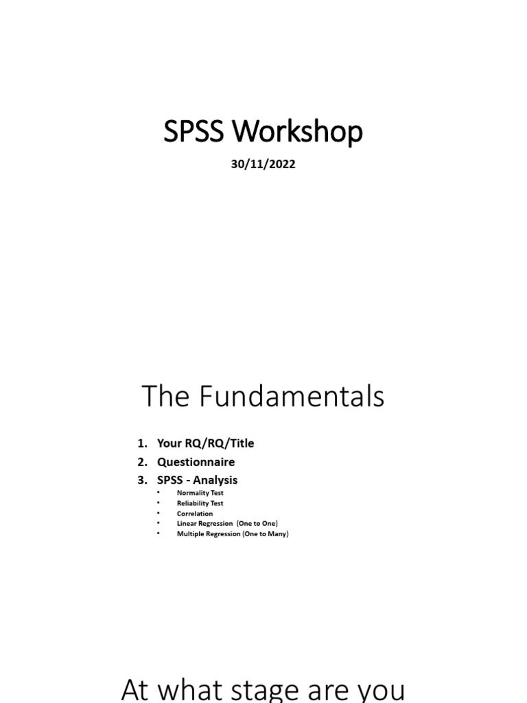 SPSS Workshop.pdf | PDF