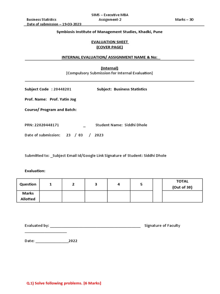 BS - Assignment 2 | PDF