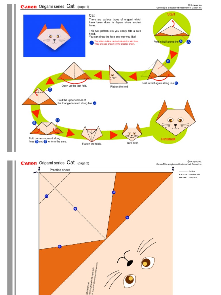 Kat PDF | PDF | Origami | Paper Folding