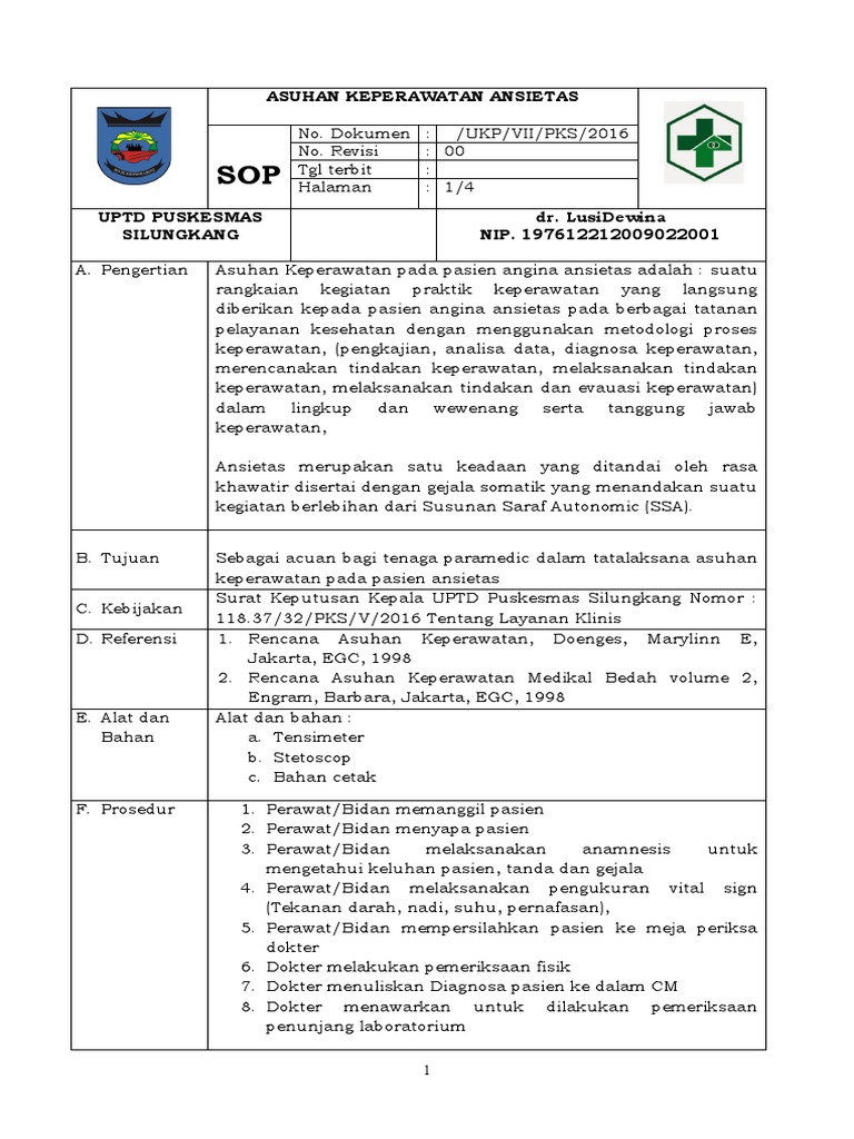 Asuhan Keperawatan untuk Ansietas | PDF