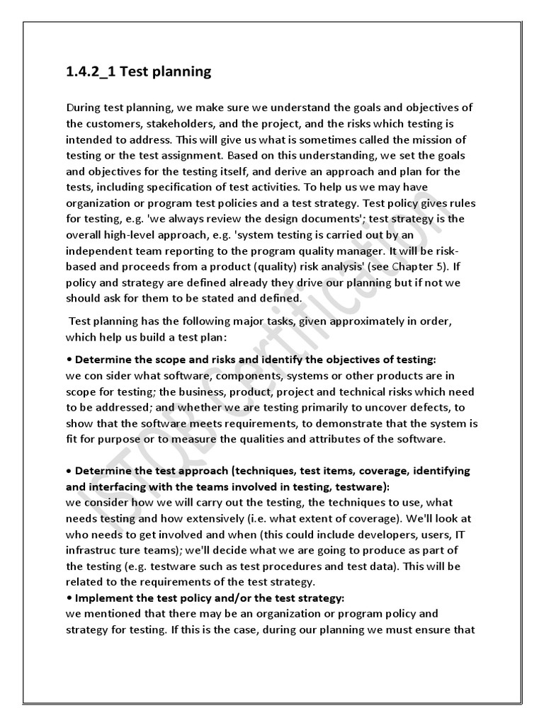 34.2 1.4.2 - 1 Test Activities and Task - Test Planning - Reference PDF ... 34.2 1.4.2 - 1 Test Activities and Task - Test Planning - Reference PDF ...