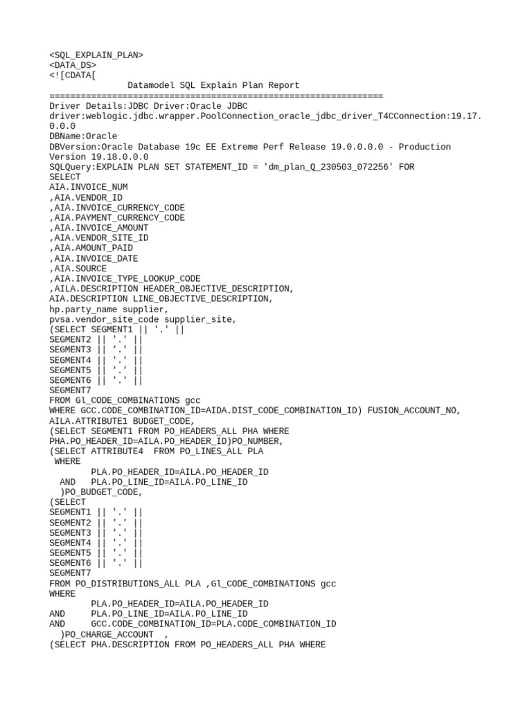 Explain Plan | PDF | Data | Software