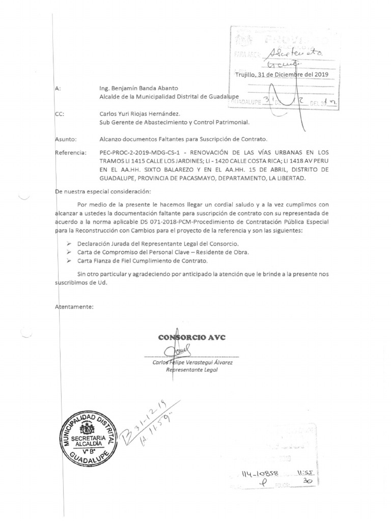 DOCUMENTOS PARA FIRMA DE CONTRATO PEC 2.pdf | PDF