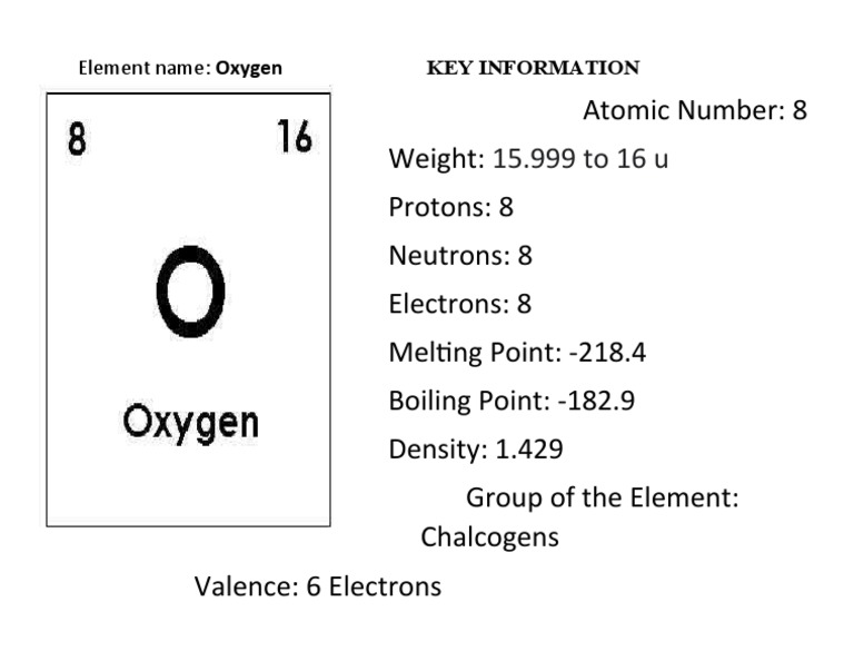 Oxygen Elements | PDF