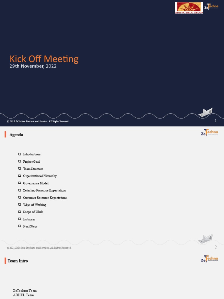 ZeTechno ServiceNow Project Kickoff | PDF