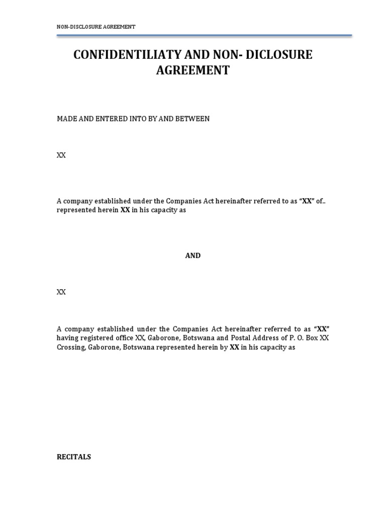 Confidentiliaty and Non - Disclosure | PDF