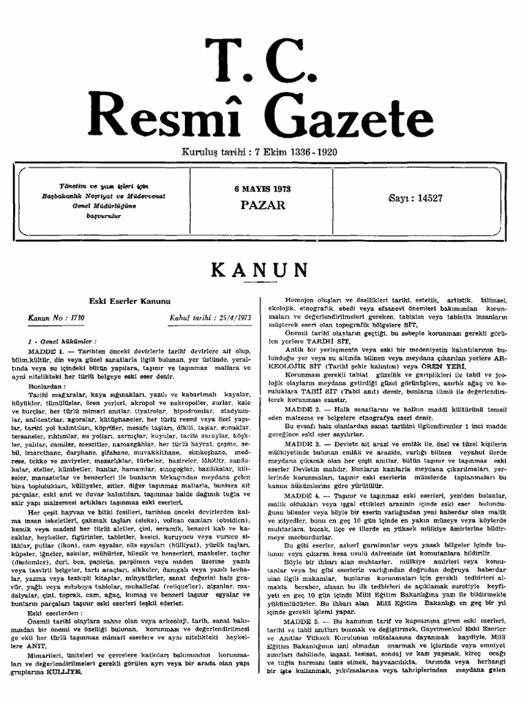 Re Gazete: Kanun | PDF