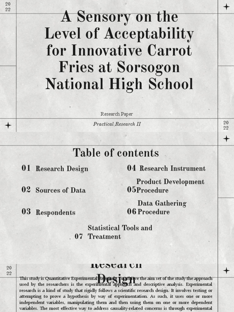 Sensory Evaluation of Carrot Fries | PDF