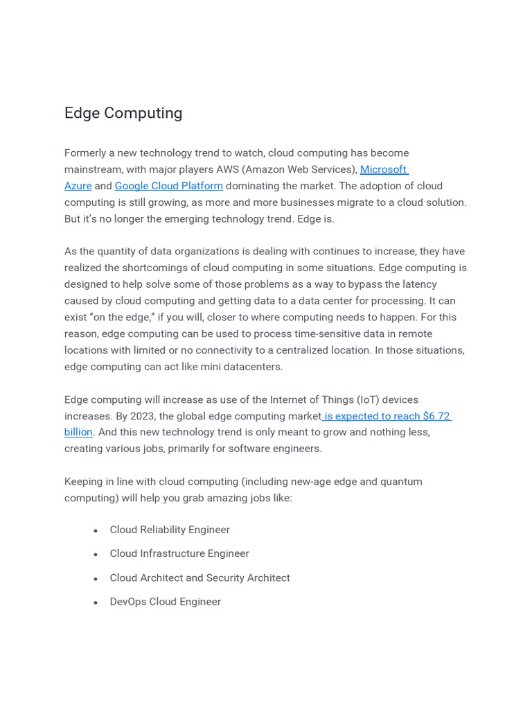 Edge Computing | PDF