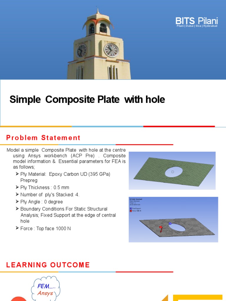 Composite Plate Analysis in Ansys ACP | PDF