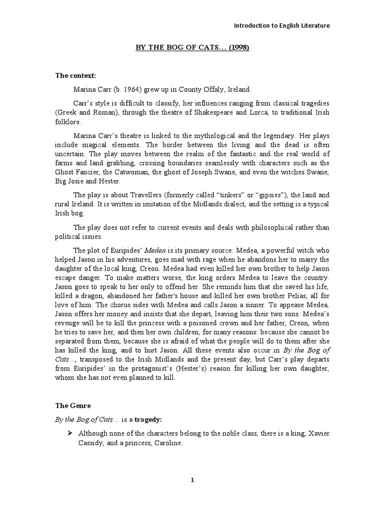 BY THE BOG OF CATS.docx | PDF