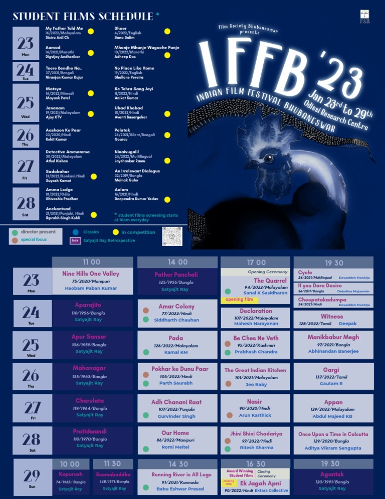Iffb 2023 Schedule | PDF | Cinema Of India
