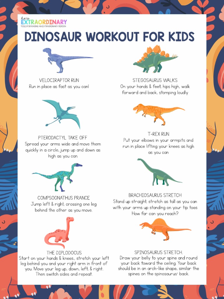 Dinosaur Workout For Kids PDF | PDF