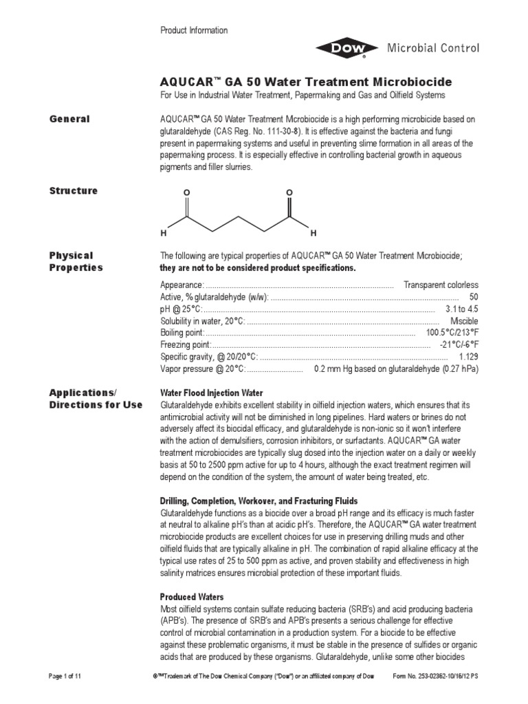 Aqucar GA 50 PDF | PDF | Antimicrobial | Water
